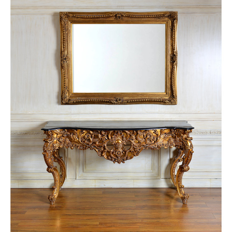 Gold frame console table store